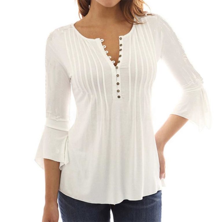Elegant Ruffles Top Plus Size - Fashion Design Store