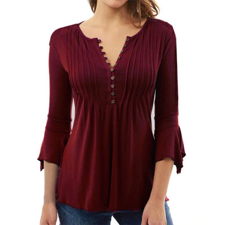 Elegant Ruffles Top Plus Size - Fashion Design Store